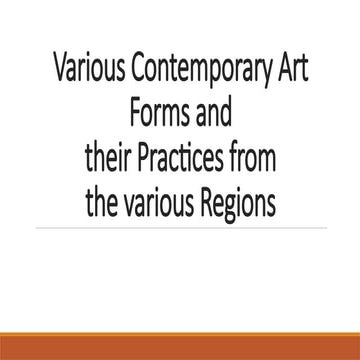 594372730 Various Contemporary Art Forms And Pptx