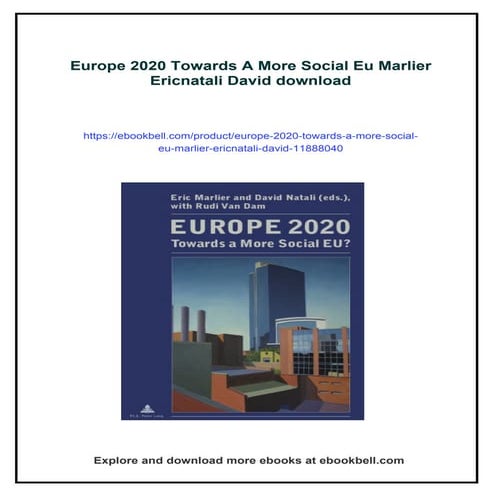 Europe 2020 Towards A More Social Eu Marlier Ericnatali David | PDF