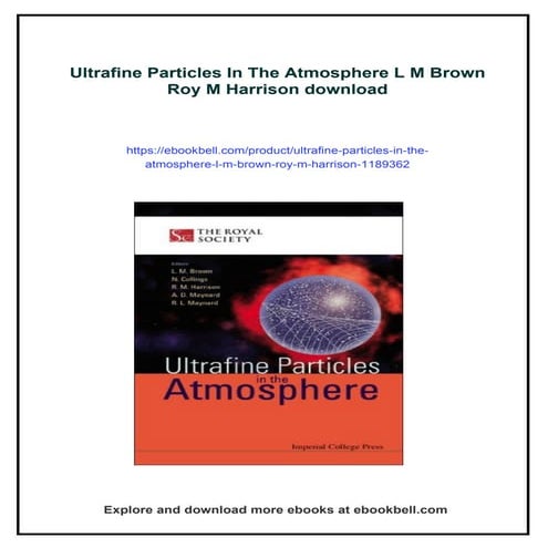 Ultrafine Particles In The Atmosphere L M Brown Roy M Harrison | PDF