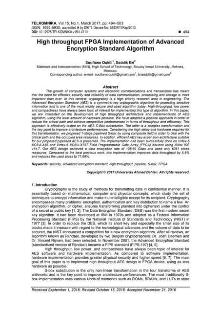Hardware Implementation Of The Serpent Block Cipher Using Fpga Technology Pdf