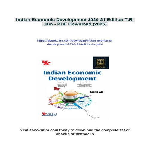 Indian Economic Development 2020-21 Edition T.R. Jain | PDF