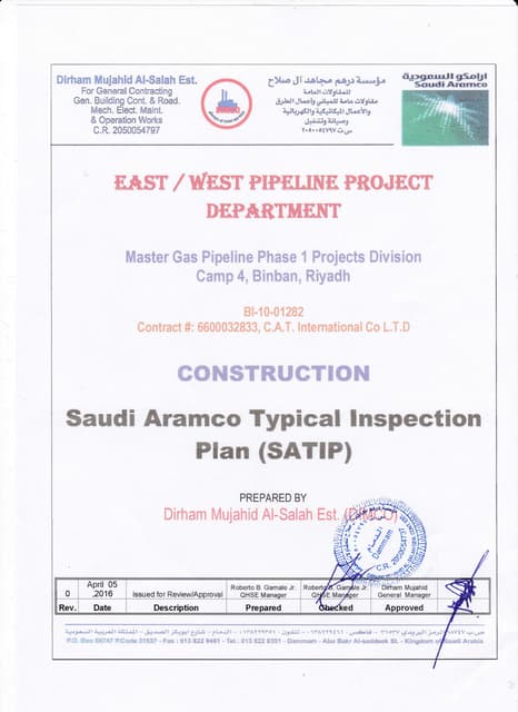 Saudi Aramco Materials System Specifications (SAMSS) 2 | PDF