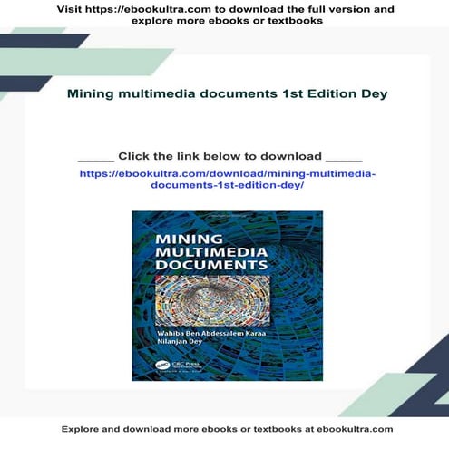 Mining multimedia documents 1st Edition Dey | PDF