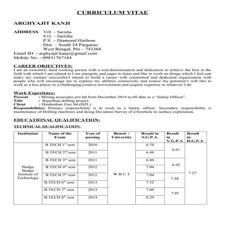 Arghyajit Kanji CV | PDF