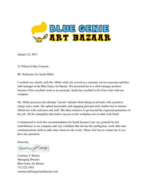 Desmond Letter of Recommendation | PDF