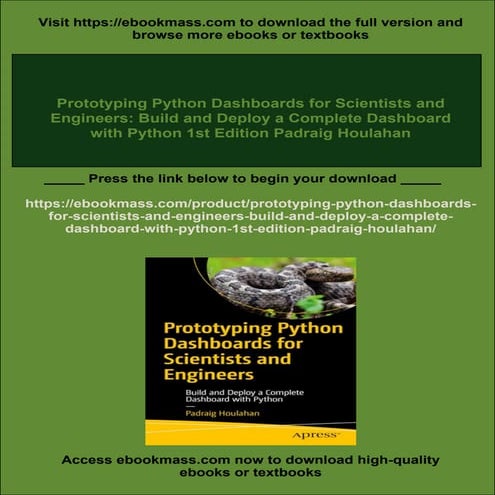 Prototyping Python Dashboards for Scientists and Engineers: Build and Deploy a Complete ...