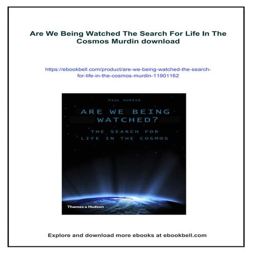 Are We Being Watched The Search For Life In The Cosmos Murdin | PDF