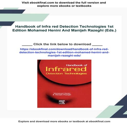 Handbook of Infra red Detection Technologies 1st Edition Mohamed Henini ...