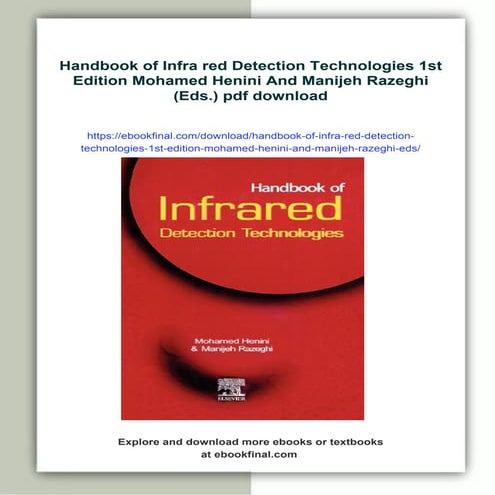 Handbook of Infra red Detection Technologies 1st Edition Mohamed Henini ...