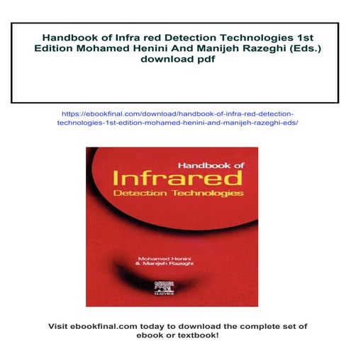 Handbook of Infra red Detection Technologies 1st Edition Mohamed Henini ...