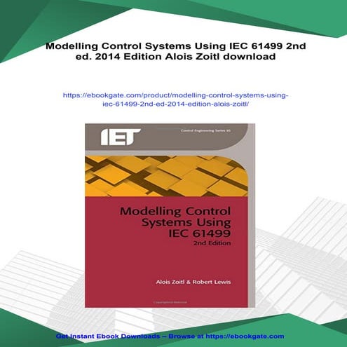 Modelling Control Systems Using IEC 61499 2nd ed. 2014 Edition Alois Zoitl | PDF