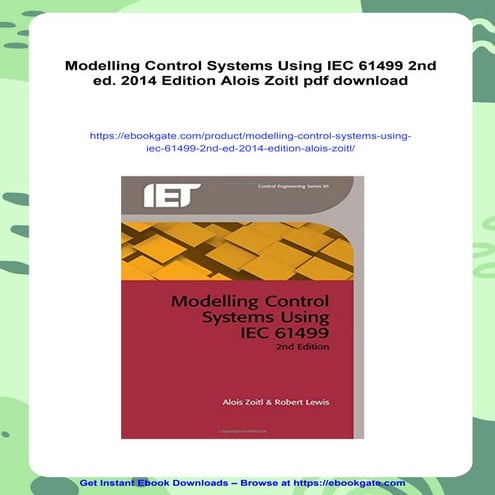 Modelling Control Systems Using IEC 61499 2nd ed. 2014 Edition Alois Zoitl | PDF