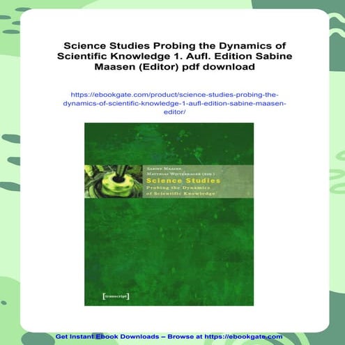 Science Studies Probing the Dynamics of Scientific Knowledge 1. Aufl ...
