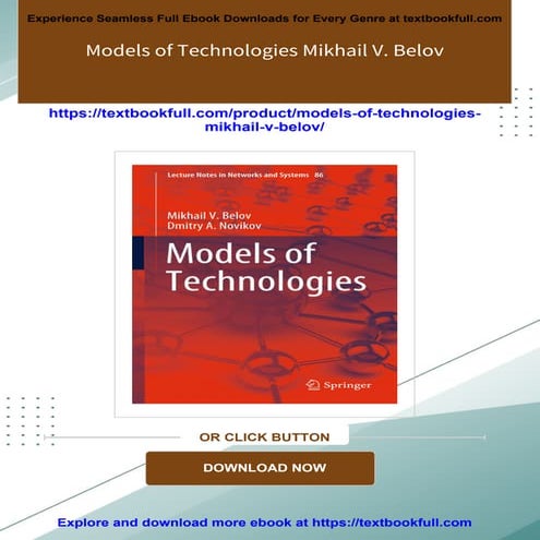 Instant ebooks textbook Models of Technologies Mikhail V. Belov download all chapters | PDF