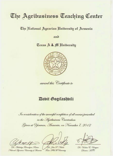 M.Sc. Certificate | PDF