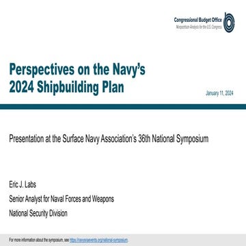Perspectives on the Navy’s 2024 Shipbuilding Plan | PDF