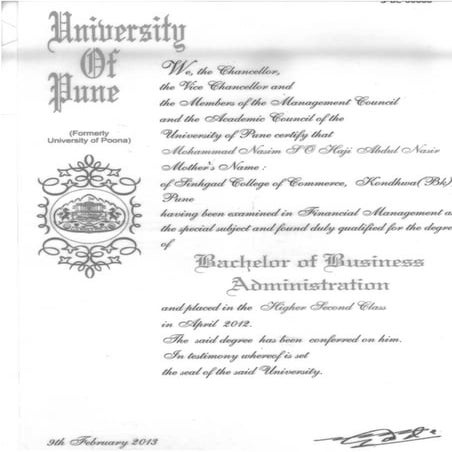 BBA diploma | PDF