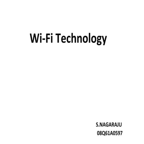 wi-fi technology | PPT