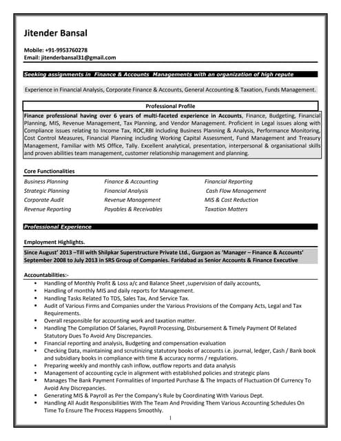 Dharmendra Jain CV | DOC