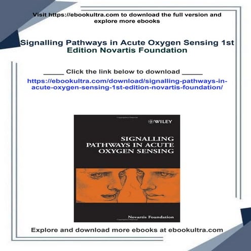 Signalling Pathways in Acute Oxygen Sensing 1st Edition Novartis ...