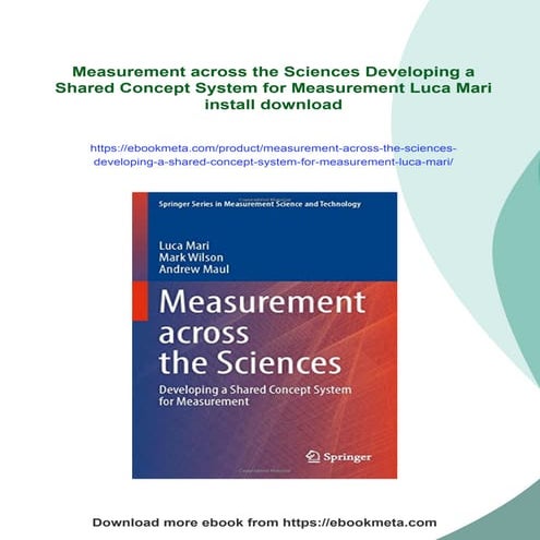 Measurement across the Sciences Developing a Shared Concept System for ...