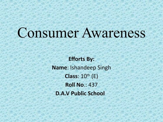 Consumer Awareness | PDF