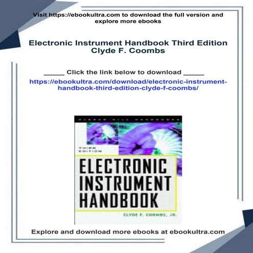 Electronic Instrument Handbook Third Edition Clyde F. Coombs | PDF
