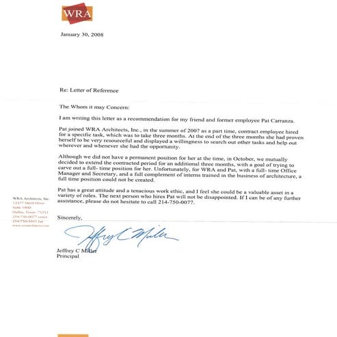 WRA Architects Reference | PDF