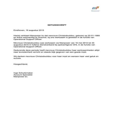 getuigschrift Geogia | PDF