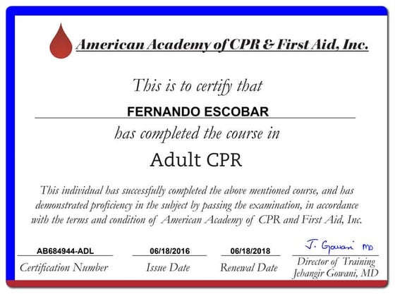 CPR Cert | PPT