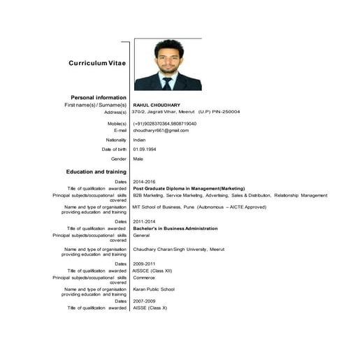 Curriculum Vitae-Rahul | DOCX