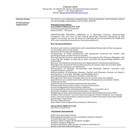 Fahad CV(New) | DOC | Business Accounting & Finance | Business