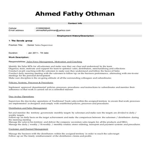 Ahmed Cv . | PDF
