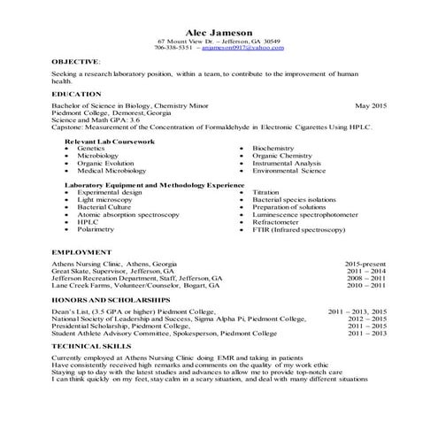 A Jameson Resume | PDF