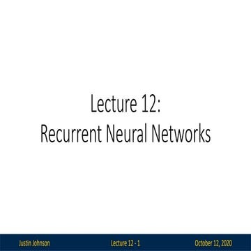 Recurrent Neural Networks: RNN, LSTM, Image Captioning | PDF
