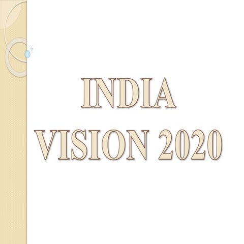 INDIA VISION 2020 | PPTX
