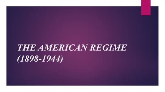 The american regime | PPTX