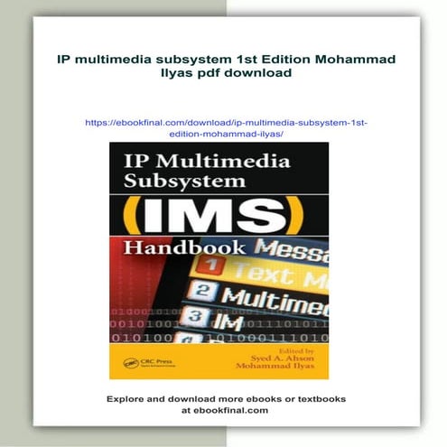 IP multimedia subsystem 1st Edition Mohammad Ilyas | PDF