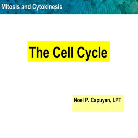 Cycle of A Cell in Biology first semester.ppt
