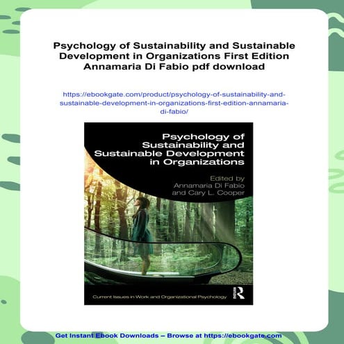 Psychology of Sustainability and Sustainable Development in ...