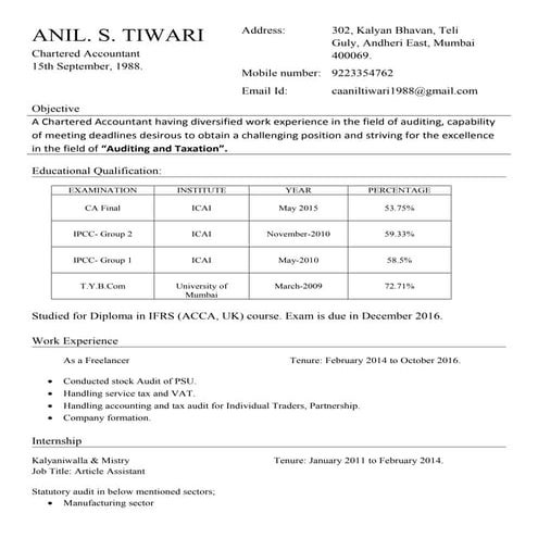 ANIL_SHYAMDHAR_TIWARI_CV | PDF