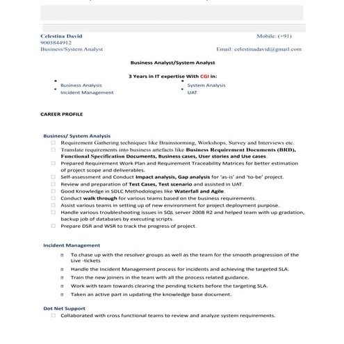 Sasikumar Selvaraj CV- Mainframe | DOC