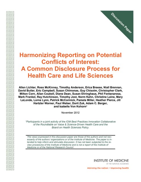 Conflict of interest presentation phD 2024 | PPTX | Business | Business and Finance