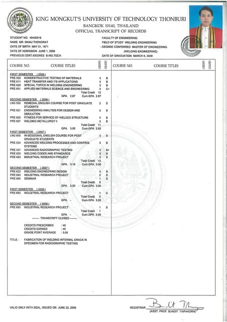 transcript KMUTNB | PDF