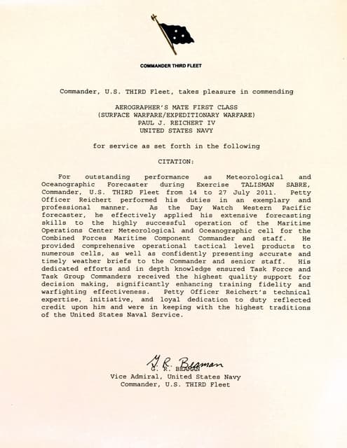 Flag Letter of Commendation (1) | PDF