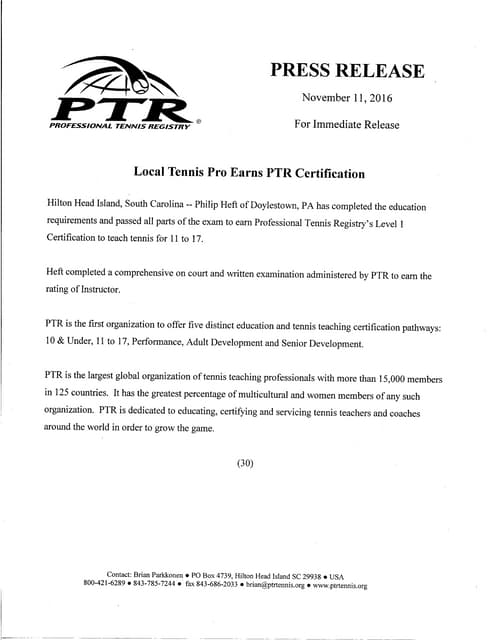 PTR Cert 11-17 | PDF