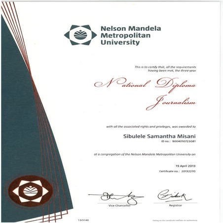 university certificate | PDF