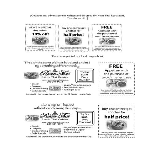 Ruan Thai Coupons | PDF