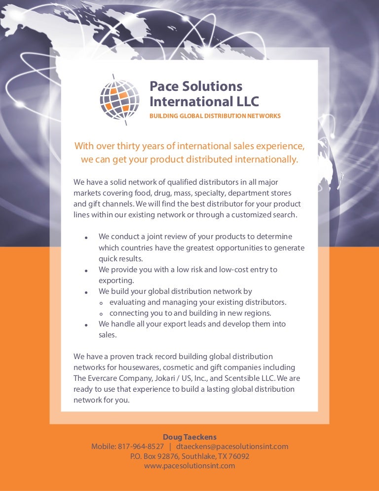 Pace Solutions Int Brochure