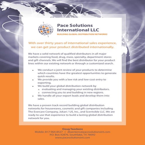 Pace Solutions Int Brochure | PDF